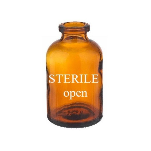 30mL Amber Sterile Open Vials, Depyrogenated