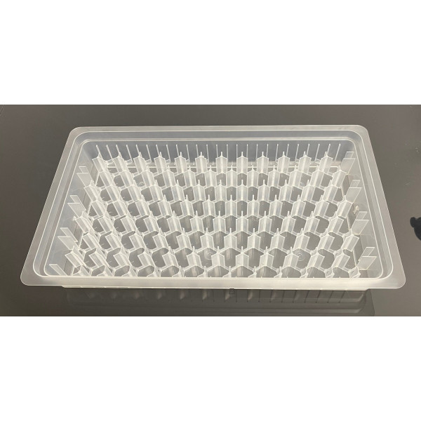 ISO 10R 10ml Amber Open Sterile Vial, Nested Tray of 96